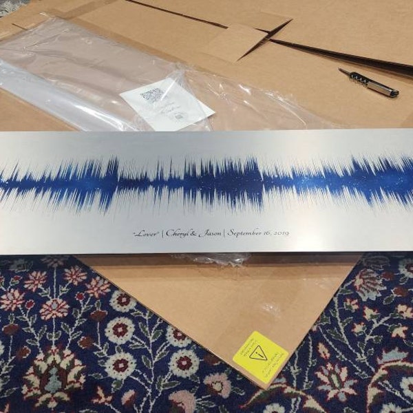 19th Anniversary Gift Bronze Anniversary Gift Song Soundwave Art Gift ...