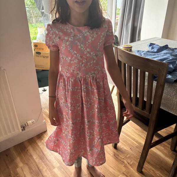 Kid's Gathered Dress Pattern,summer Dress Sewing Pattern,,suitable A0 ...