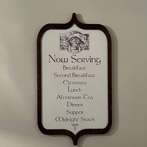 Second Breakfast Sign Wood Engraved LOTR Kitchen Wall Decor. - Etsy