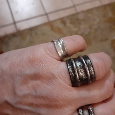 Bubble Stacking Ring Set, Band Bronze Rings, Bubble Ring, Stacking Rings, Modern Band Ring ...