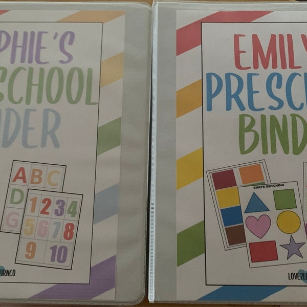 PRESCHOOL & TODDLER Learning Binder |preschool Busy Book - Etsy