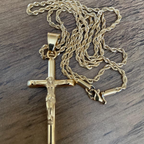 Stainless Steel Silver Cross Necklace - Silver Cross Pendant, Silver ...