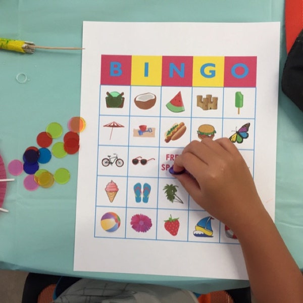 Summer Bingo Cards, 100 Cards, 1 per Page, PDF Download, Instant ...