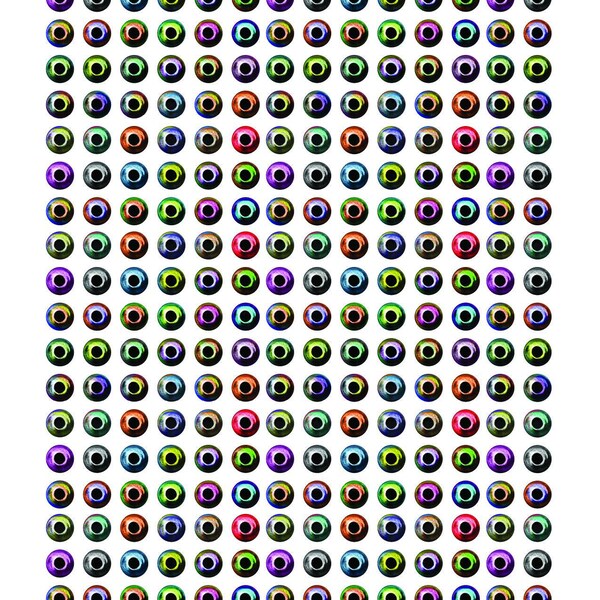 Tiny 3mm Realistic Human Eyes Printout Collage Sheet of Little Eye ...