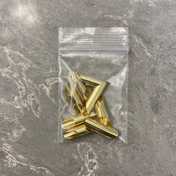 Set of 8 Gold Brass Loc Tubes, 6mm Hole, Sister Locs, Microlocs, Loc ...