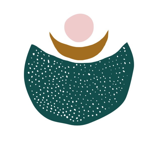 Abstract Boho Shapes Clip Art, Modern Neutral Collage Graphics, Simple ...