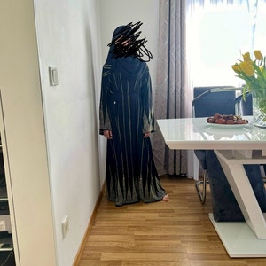 Women's Black Open Front Luxury Nida Burka Jilbab - Etsy