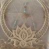 Light Blue Macrame Wall Hanging, Semi-circle Half-mandala Design on Oak ...
