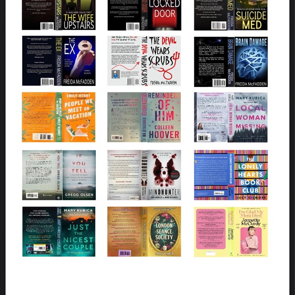 Set of 20 Printable Mystery/thriller Mini Book Covers-freida M. - Etsy