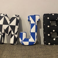 Fabric Letters, Name, Fabric Padded Letters, A-Z, Personalised, Initial ...