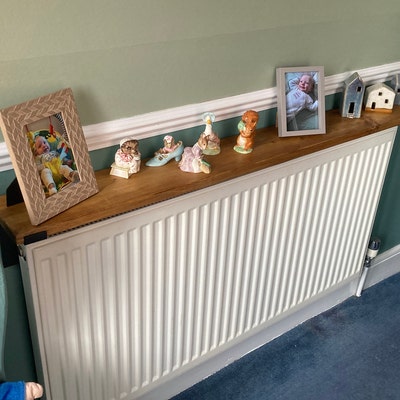 Solid Wood Radiator Shelf With Brackets Rustic Narrow Shelf for Hallway ...