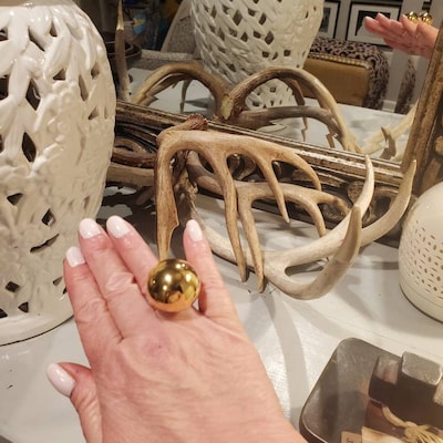 Extra Large Silver Ring Oversized Ring Statement Oversized Ring Giant ...