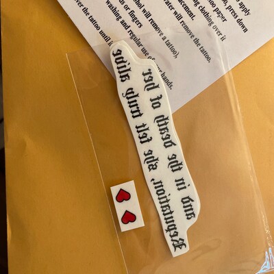 Customized Temporary Tattoos Fake Tattoos Your Words Set of 2 - Etsy