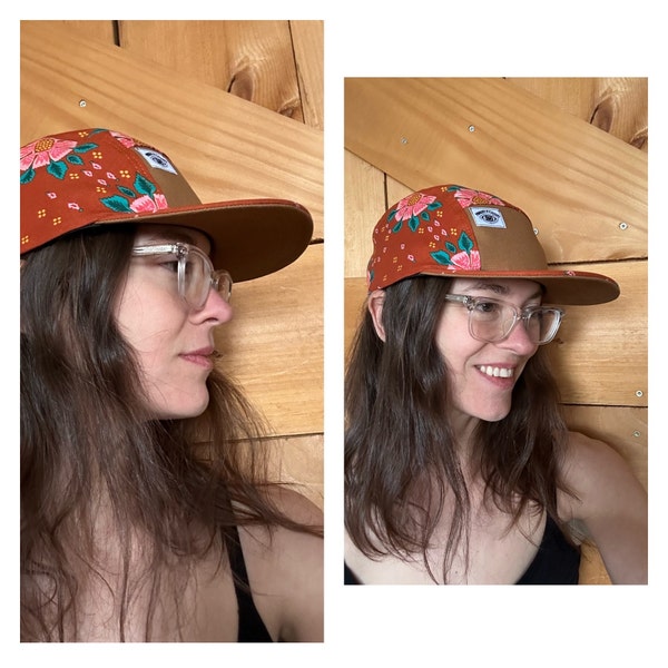 Handmade 6 Panel Hat, Triangle Front Baseball Cap, Waxed Canvas Camp ...