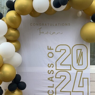 Class of 2024 Custom Graduation Party Backdrop, Personalized Congrats ...