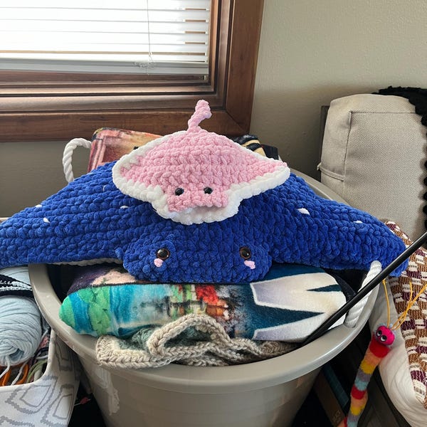 PATTERN PACK: No Sew Mega and Mini Ray Pattern Set - Amigurumi Stingray ...