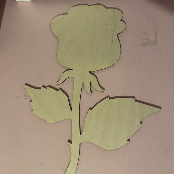 Rose Flower Shape Unfinished Wood Cutouts DIY Crafts Variety of Sizes ...