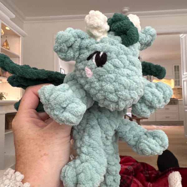 Baby Dragon Snuggler - Handcrafted Tiny Dragon Plushie - Small ...
