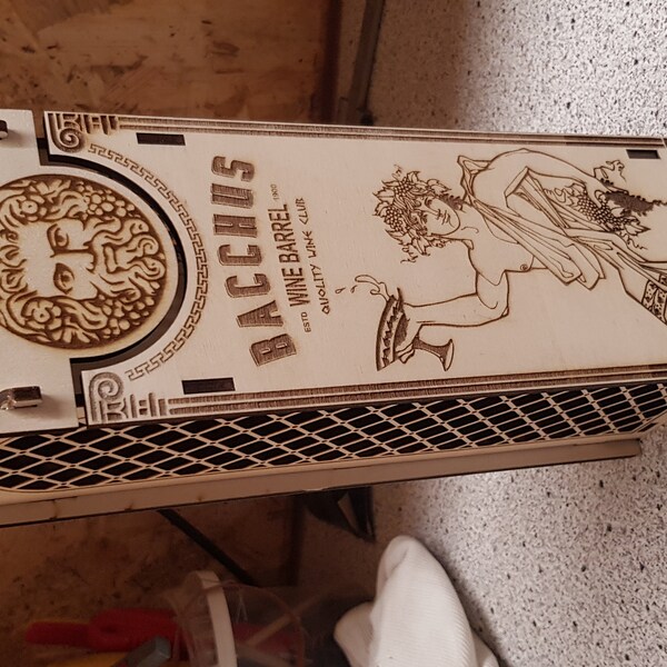 2 in 1 Item Wine Box Bacchus and Templar 3mm 4 Mm and 1/8inch Plywood ...