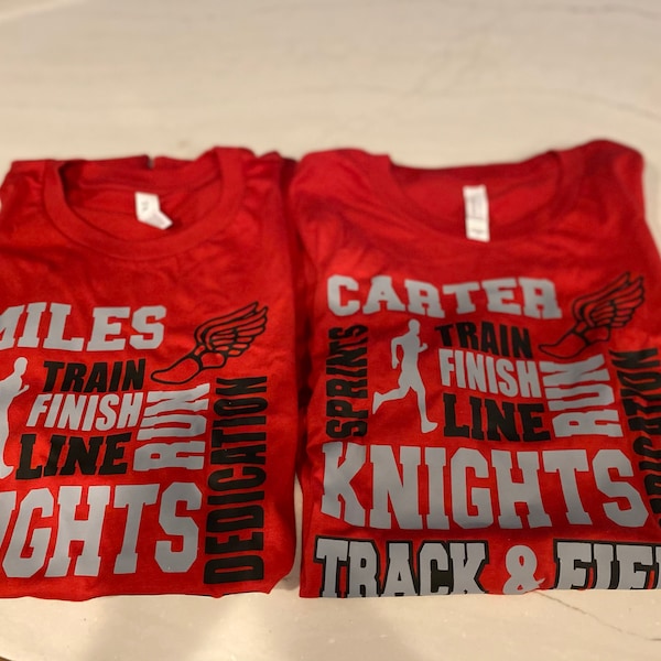 Track T-shirt, Personalized Track and Field Shirt, Track Name Mascot ...