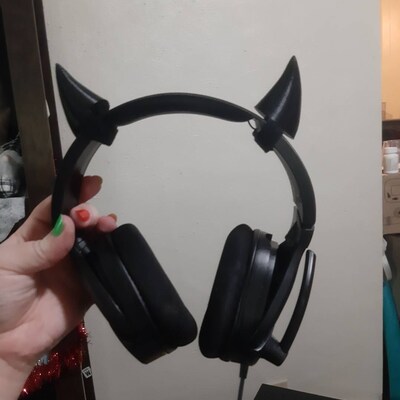 Mini Horns Attachment for Headset, Tiny Imp Demon Horn, Live Streaming ...