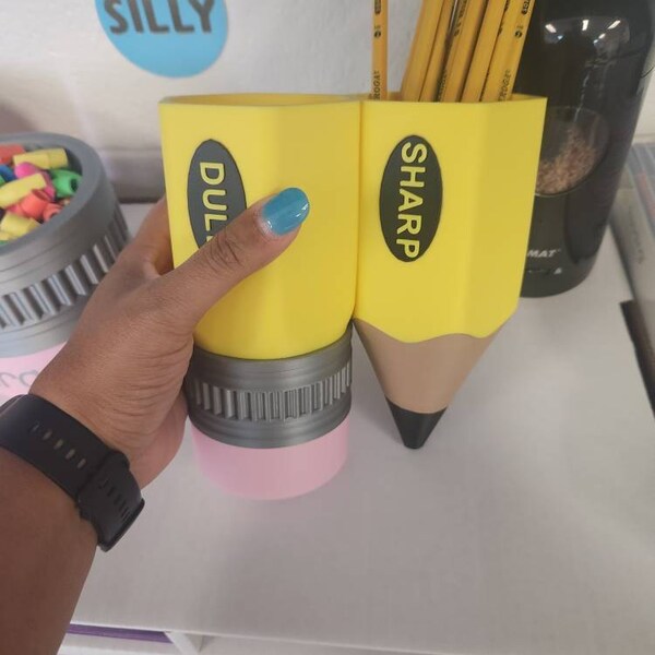 Pencil Holder for Primary School Teachers Desk Sharp Dull, Made in ...