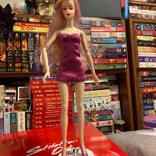 Metallic Spandex One Shoulder Top And Leggings Handmade To Fit 115 Inch Fashion Dolls New