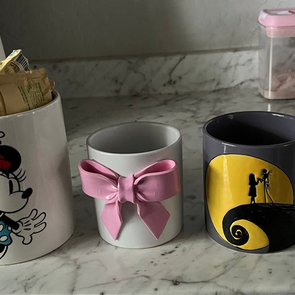 Coquette Pink Planters/ Cute Ceramic Planter/ Girly Pop Planter/ Bow ...