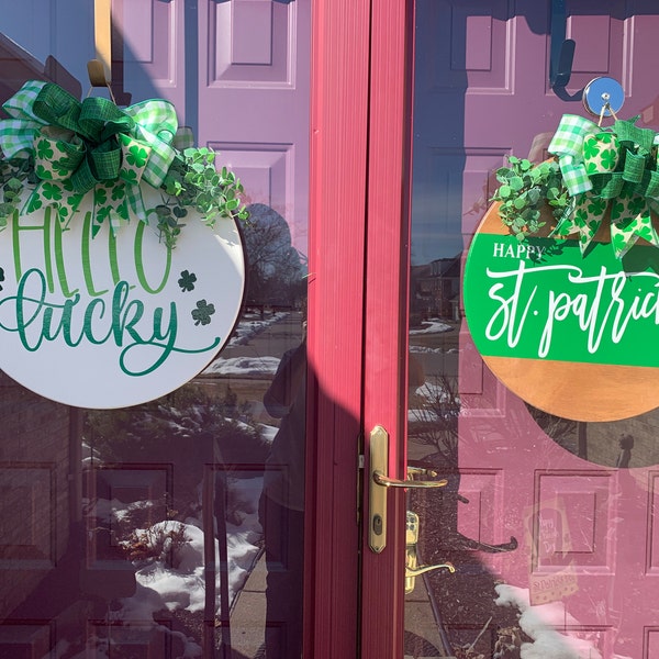 St. Patrick's Day Door Hanger, Happy St. Patrick's Dat Wreath, Happy St ...