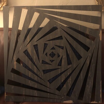 Wooden Wall Art Square in Depth Decorative Panel Picture Wall Decor ...