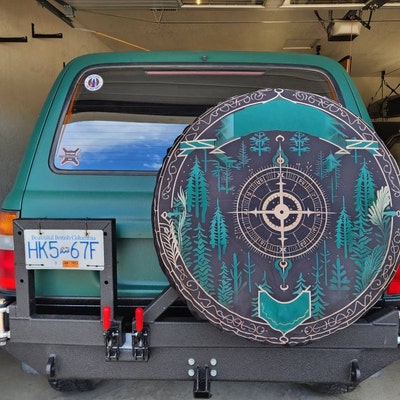 Nature Mountain Compass Tire Cover, Gift for Father,personalized Spare ...