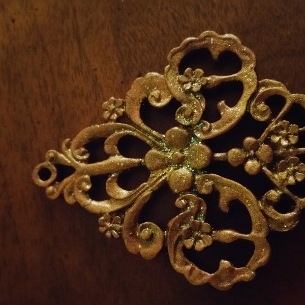 Large Flower Filigree Mold Victorian Mould Resin Mold Earrings 59mm ...