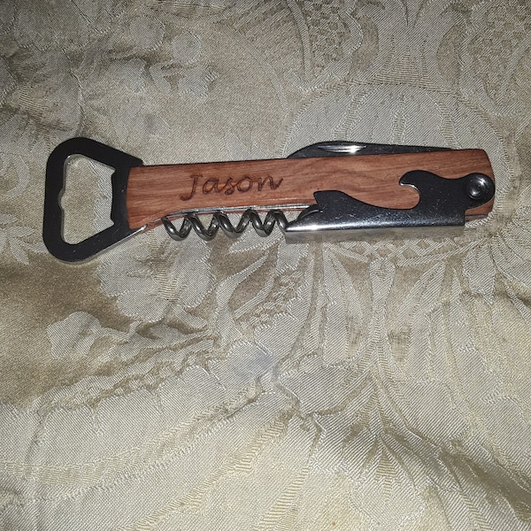 Personalized Corkscrew and Multi-tool - Groomsmen Gifts - Wedding Party ...