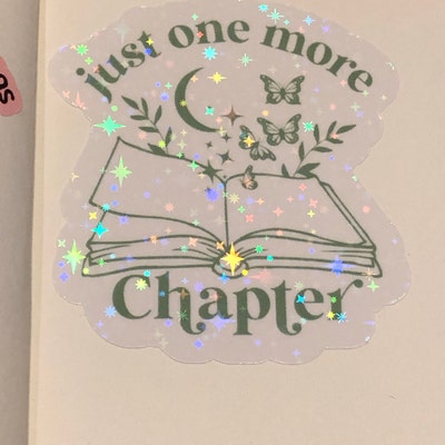 Just One More Chapter Sticker, Water Bottle Sticker, Kindle Sticker ...