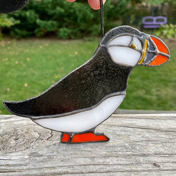 Puffin Hobby License Beginner Intermediate Stained Glass Pattern - Iceland Penguin Bird ...