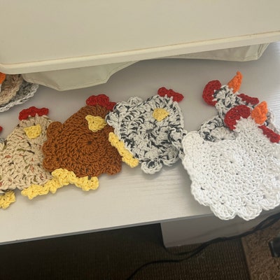 Pattern Crochet Chicken Coaster Pattern Crochet Pattern Crochet Chicken ...
