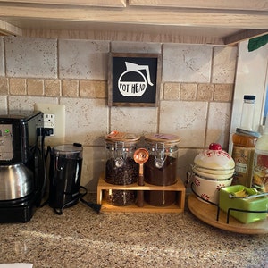 Pot Head Sign / Coffee Sign / Kitchen Sign / Coffee Bar Decor - Etsy