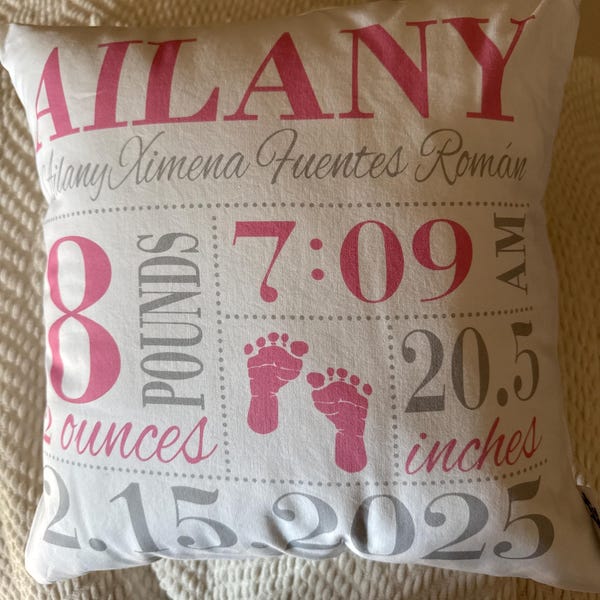 Birth Announcement Sign, 8"x8" Ceramic Tile Birth Announcement, New ...