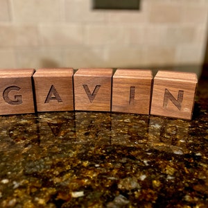 Custom Name Wooden Blocks handmade Personalized Blocks on - Etsy