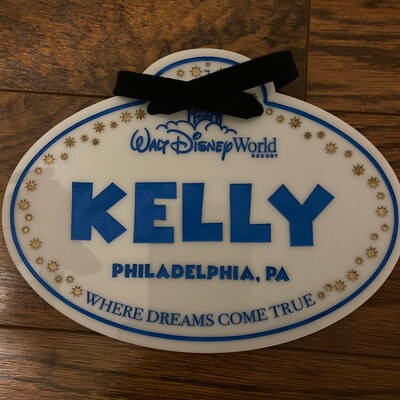 Walt Disney World Inspired Cast Member Name Stroller Sign Tag WDW ...