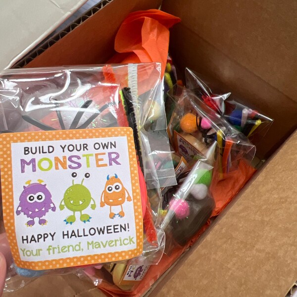 Assembled Halloween Party Favors, Build Your Own Monster Kit ...