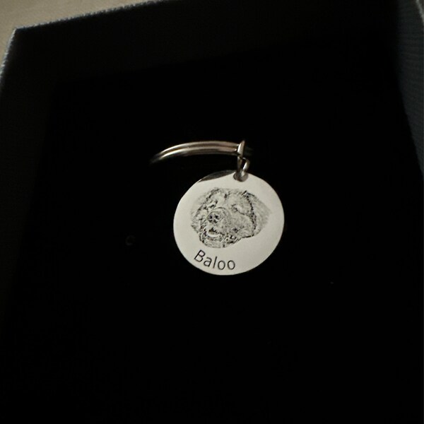 Custom Pet Photo Keychain • Pet Memorial Keyring • Dog Photo Keychain ...