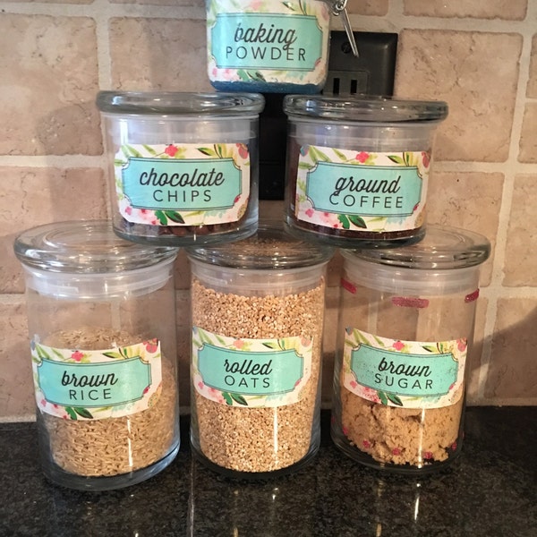 48 Printable Pantry Labels: Stella Vintage Blue Collection - Etsy