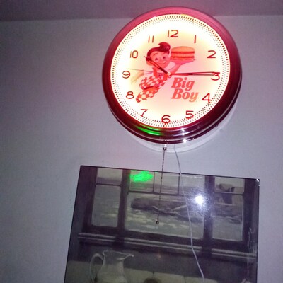 Bob's Big Boy Diner Neon Clock Kitchen Restaurant Decor 16 Red - Etsy