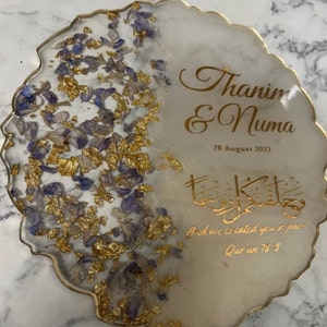 Nikkah, Ring Plate,resin Ring Plate, Round Custom Resin Ring Plate ...
