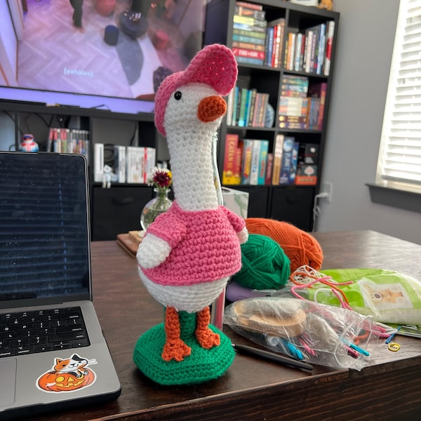 PATTERN ONLY! Crochet Desk Goose Christmas Holiday Outfit Set Pdf Pattern, Digital Download Only ...