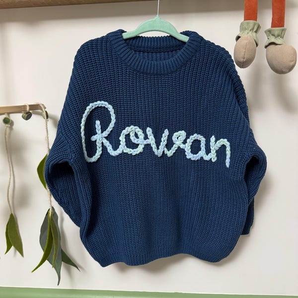 Cute Customized Name Baby Sweaters, Adorable Personalized Hand ...