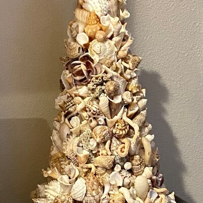 Seashell Tree 13 Seashell Art Tree, Christmas Gift, Shell Art, Ocean ...