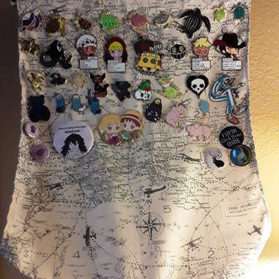 World Map Pin Banner, Travel Collection, Pin Display, Map Canvas Banner ...