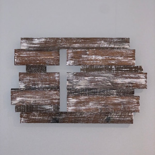 White Cross, Rustic White Wood Cross, Rustic Cross, White Wood Cross ...